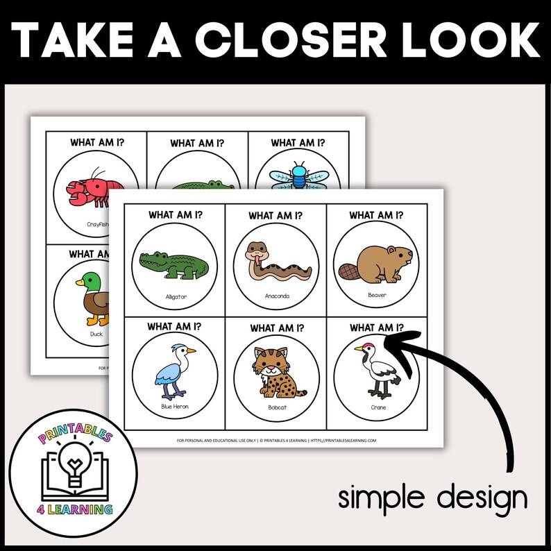 Who Am I? Headbands Game - Wetland Animals Edition - Etsy