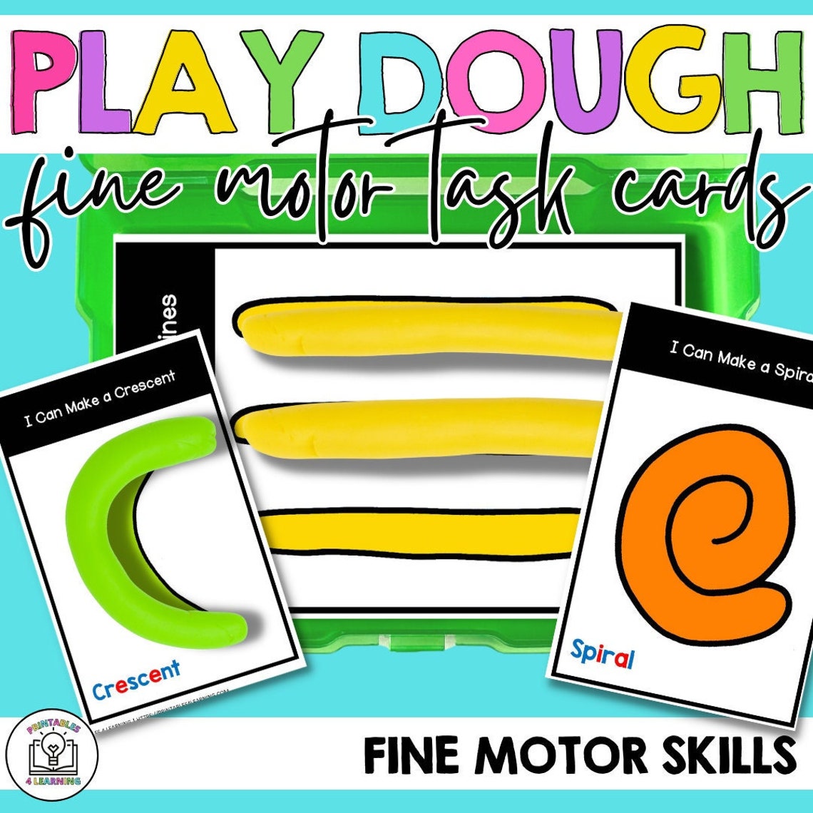 Fine Motor Play Dough Task Cards | Etsy