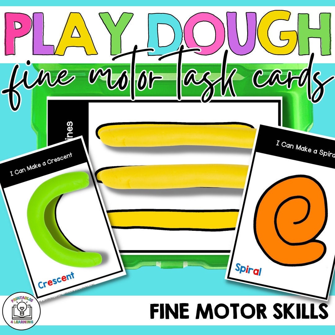 Fine Motor Play Dough Task Cards | Etsy