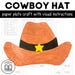 Cowboy Hat Paper Plate Craft With Visual Instructions - Etsy
