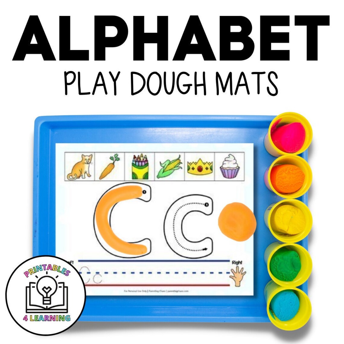 Alphabet Play Dough Mats - Etsy