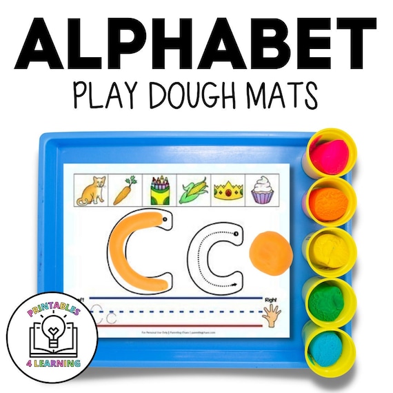 Alphabet Play Dough Mats | Etsy