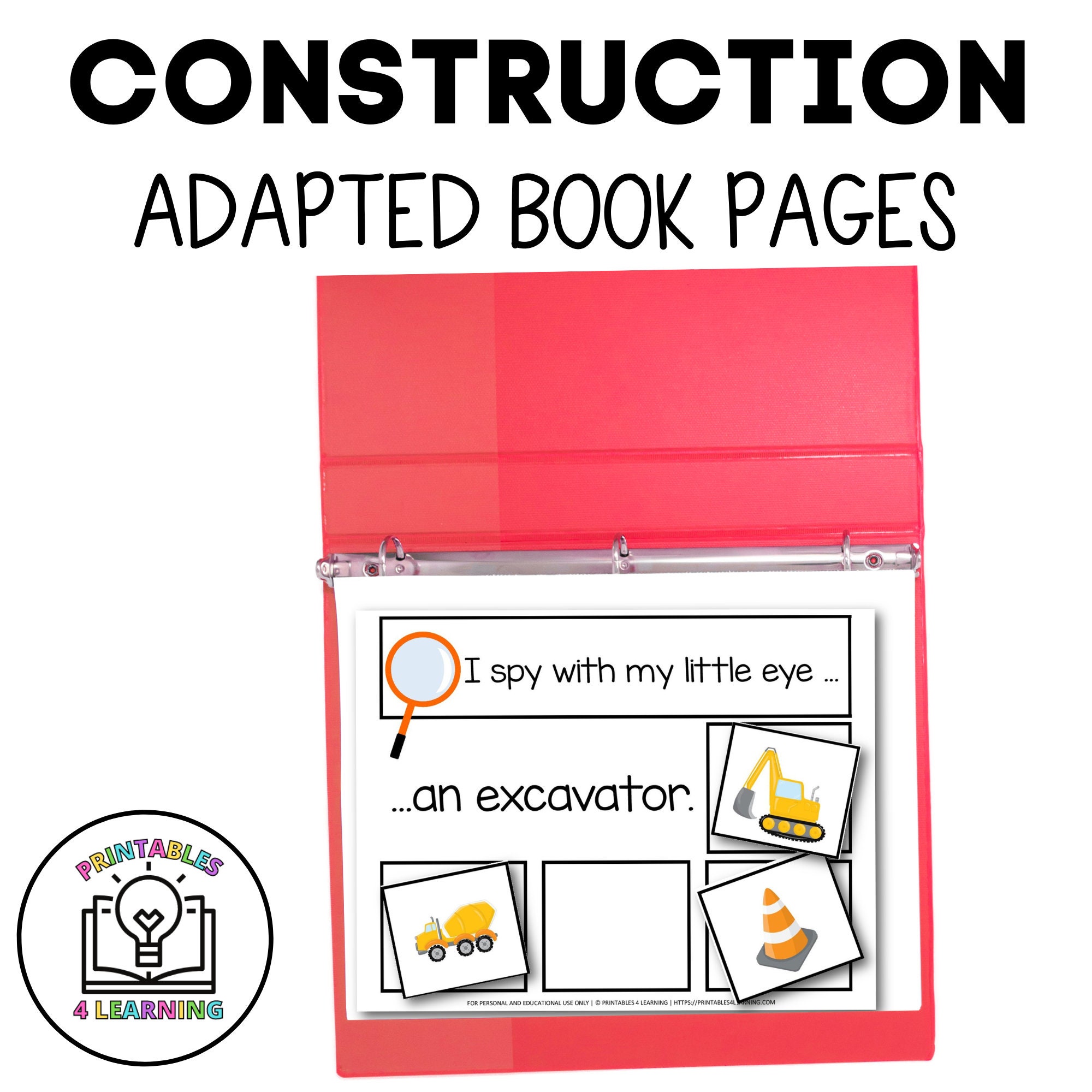 I Spy Game: Construction - Printable Kids Activity Instant Digital ...