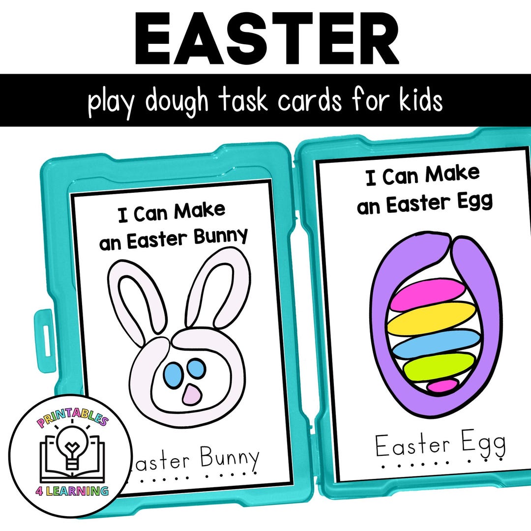 Easter Playdough Task Cards - Etsy