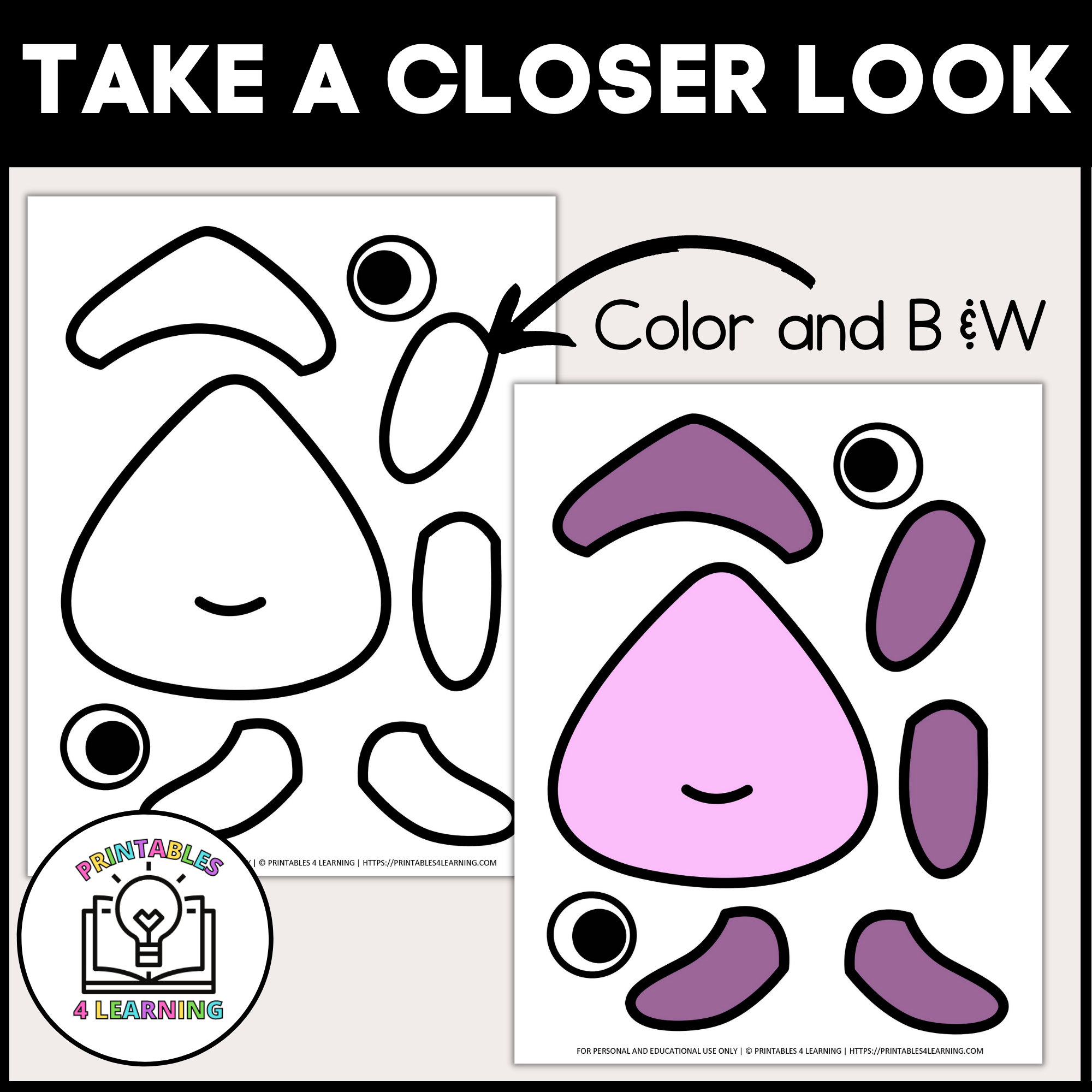 Printable Squid Cut and Paste Craft - Instant Digital Download - Etsy