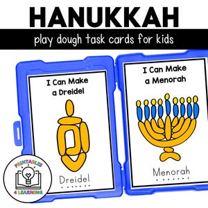 Hanukkah Playdough Task Cards | Hanukkah Fine Motor Activity - Etsy