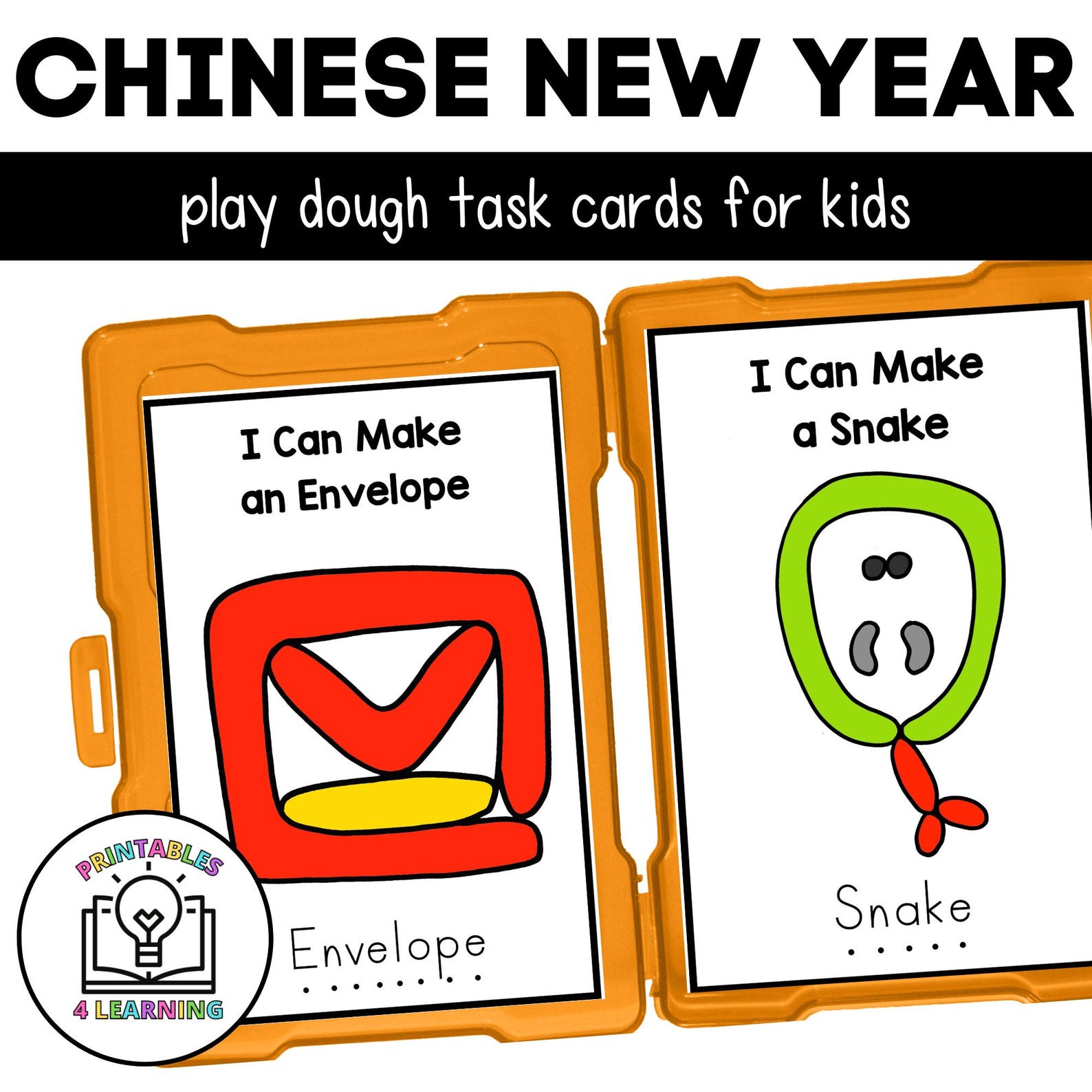 Chinese New Year Playdough Task Cards - Etsy