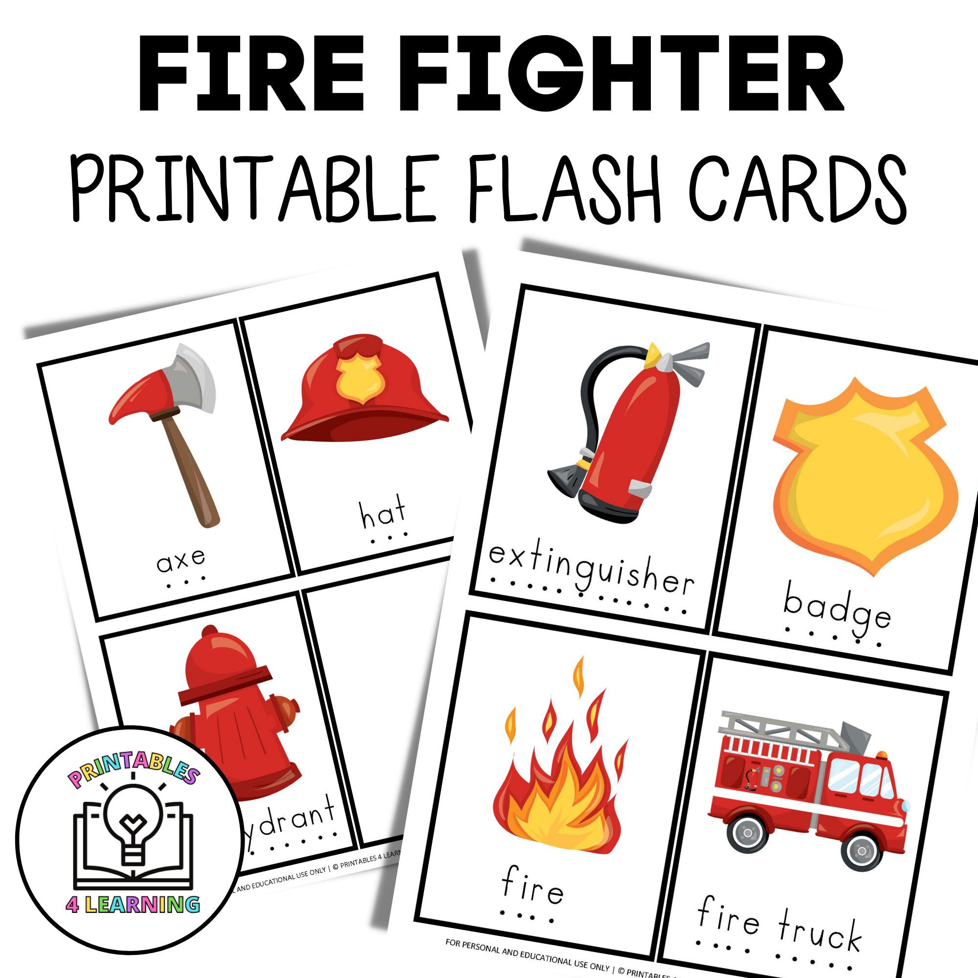 I Spy Game: Fire Fighters - Printable Kids Activity Instant Digital ...