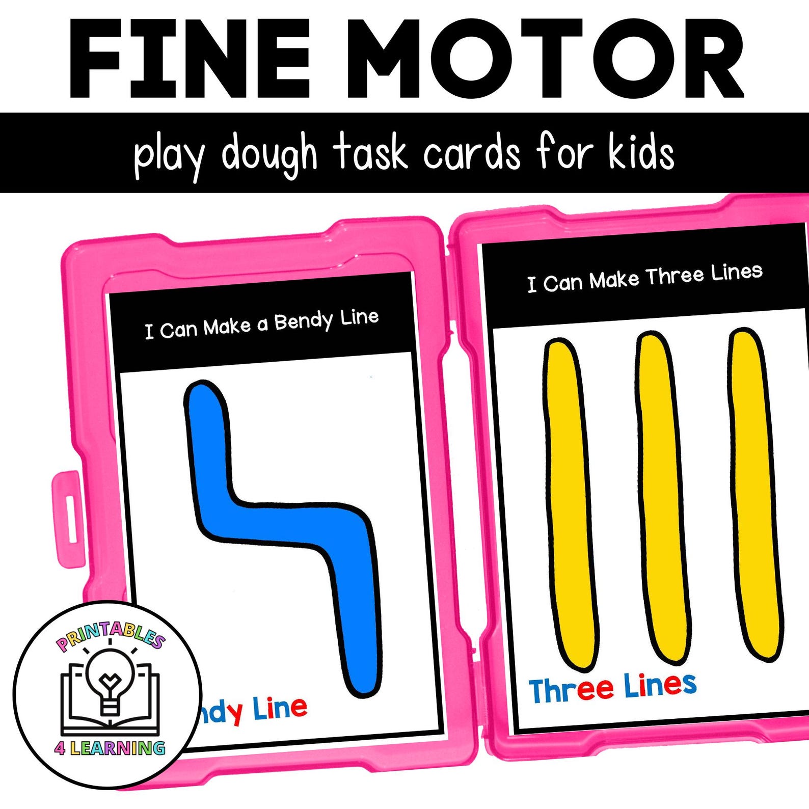 Fine Motor Play Dough Task Cards - Etsy