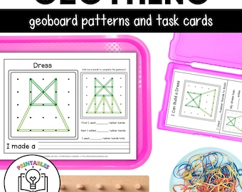 Christmas Geoboards | Task Cards and Full Mat Geoboard Activities - Etsy