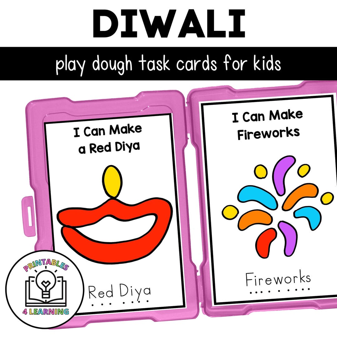 Diwali Playdough Task Cards | Holidays Around the World Activity - Etsy