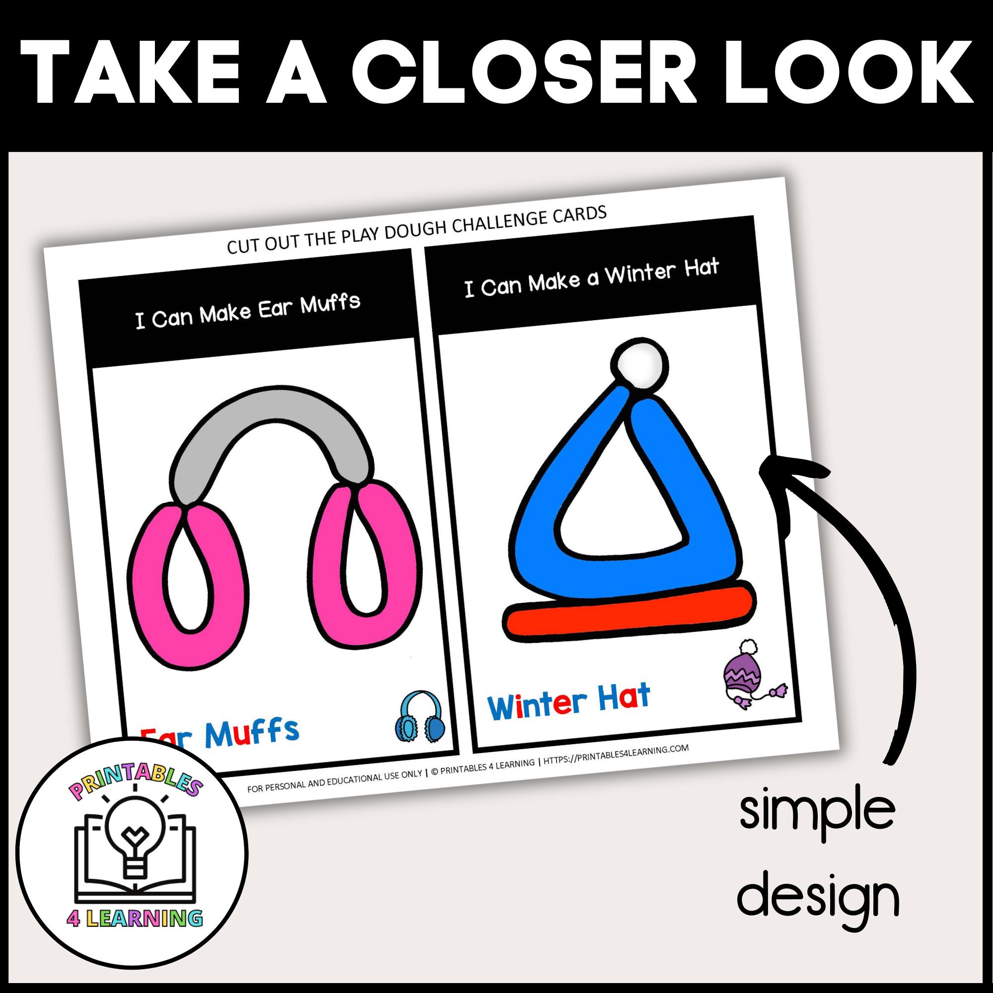 Winter Playdough Task Cards - Etsy