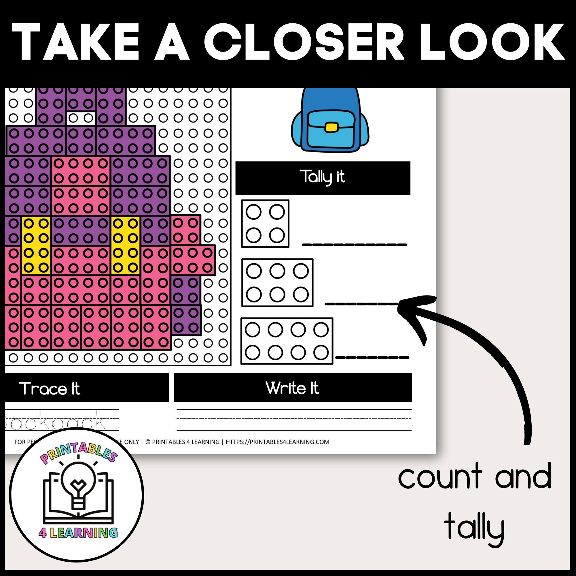 Back to School Building Block Mats - Brick Building Challenge STEM ...