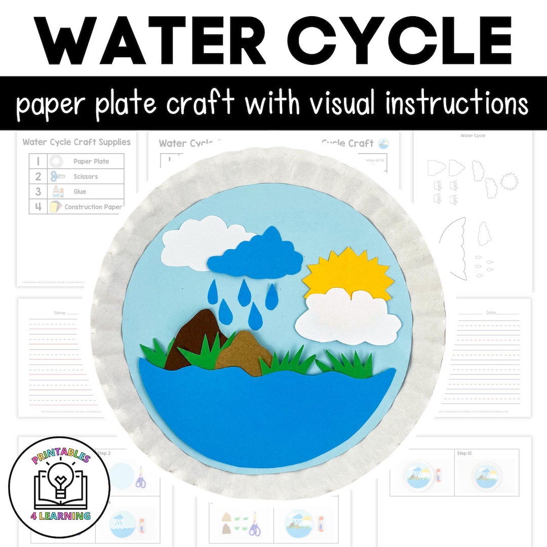 Water Cycle Paper Plate Craft With Visual Instructions - Etsy