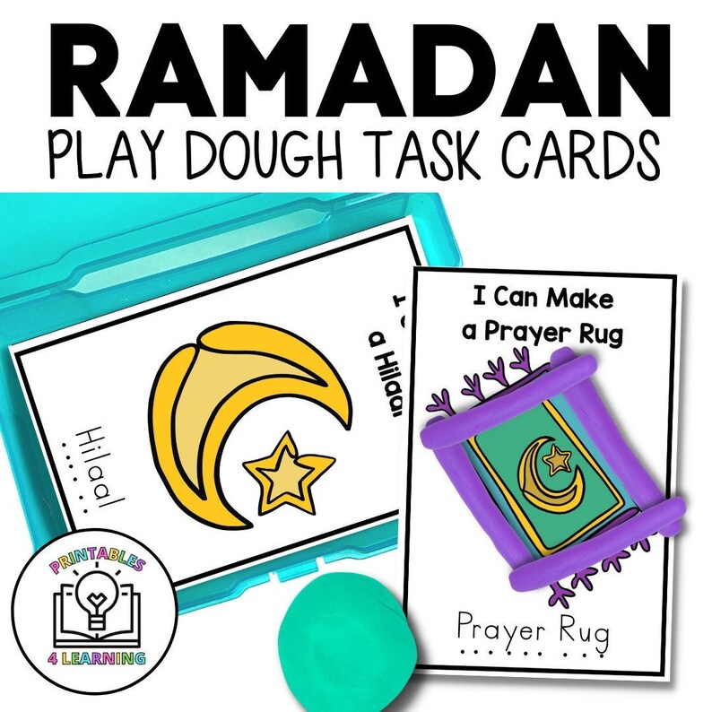 Ramadan Play Dough Task Cards - Etsy