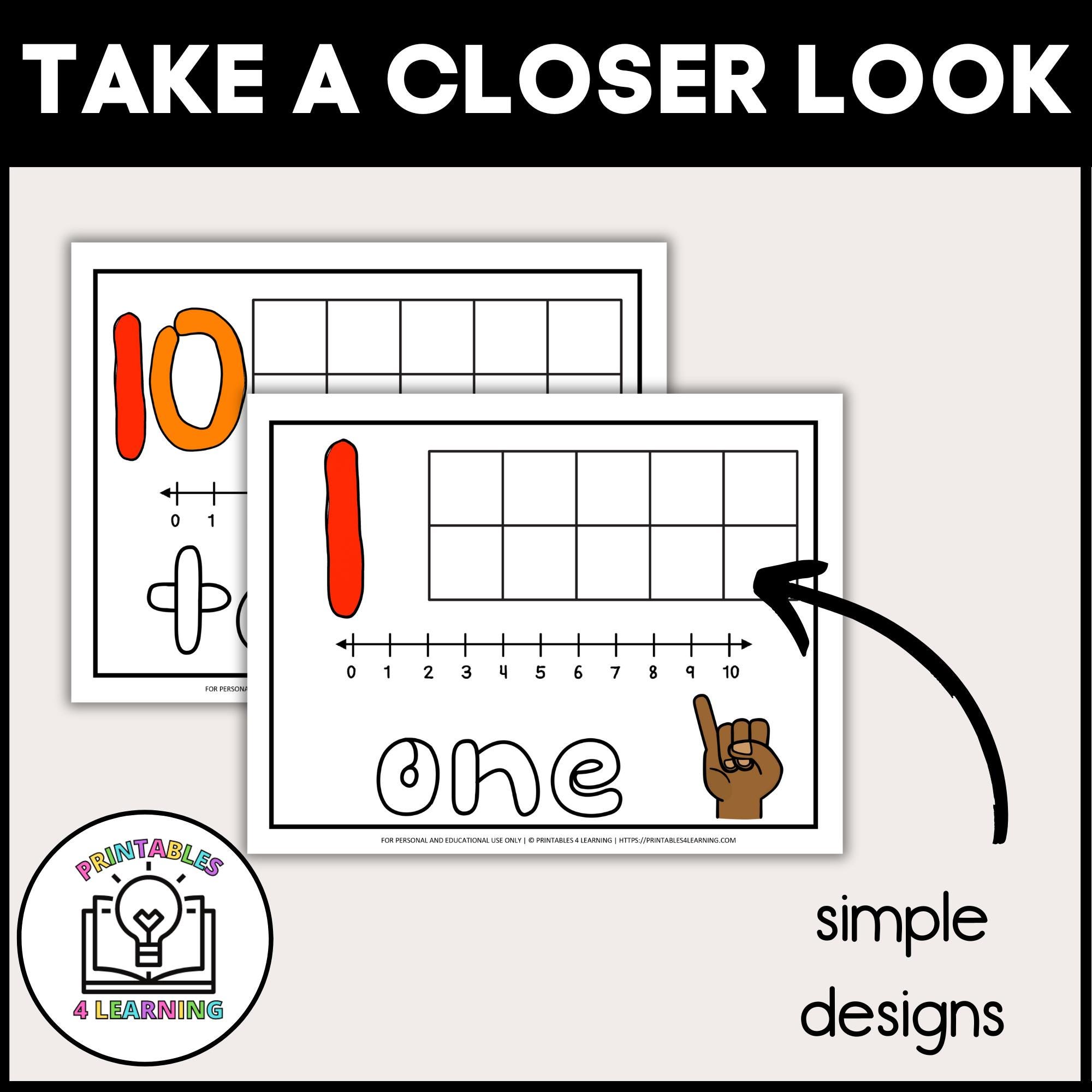 Number Playdough Mats 0-10 Printable Playdough Mats for Number ...