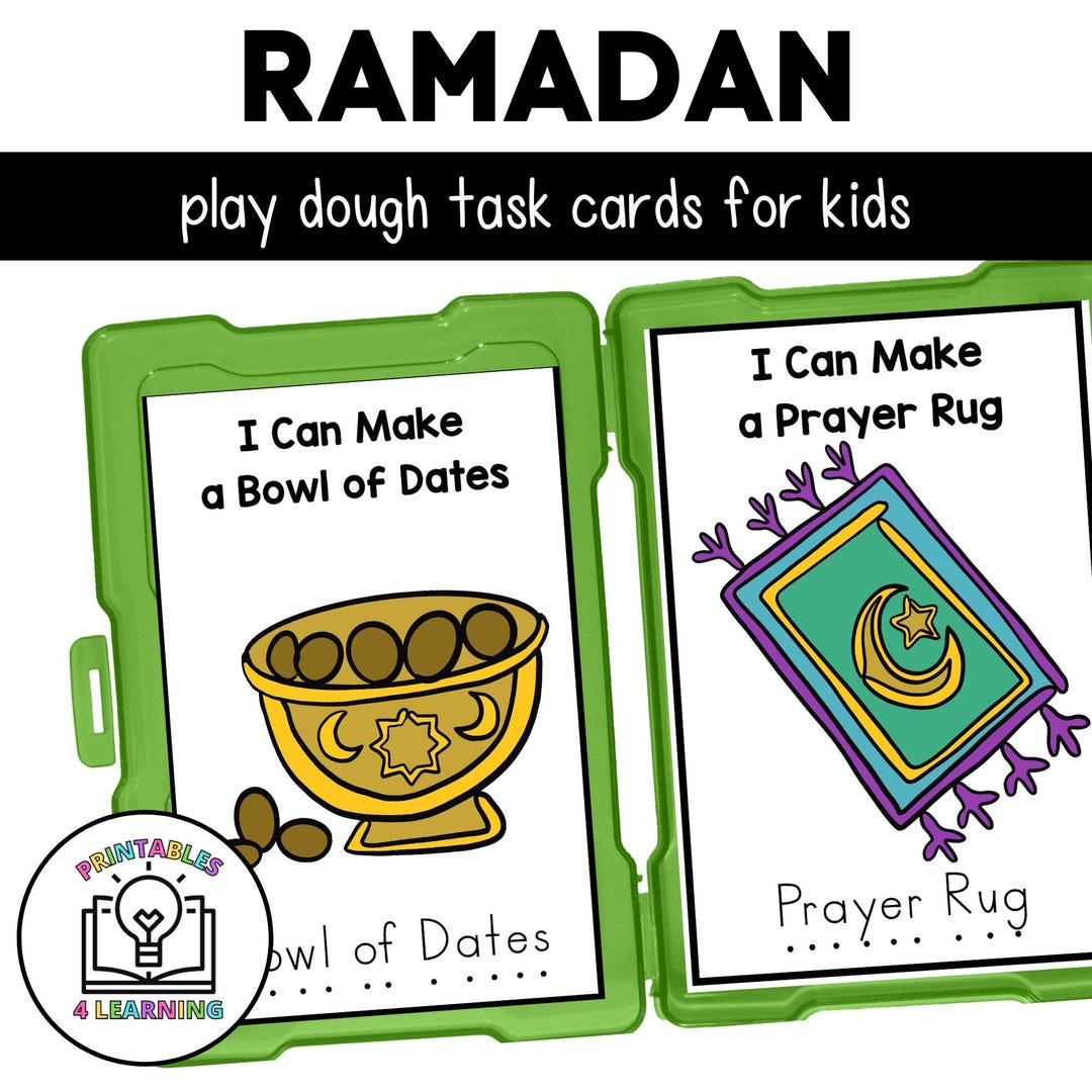 Ramadan Playdough Task Cards | Holidays Around the World Activity - Etsy