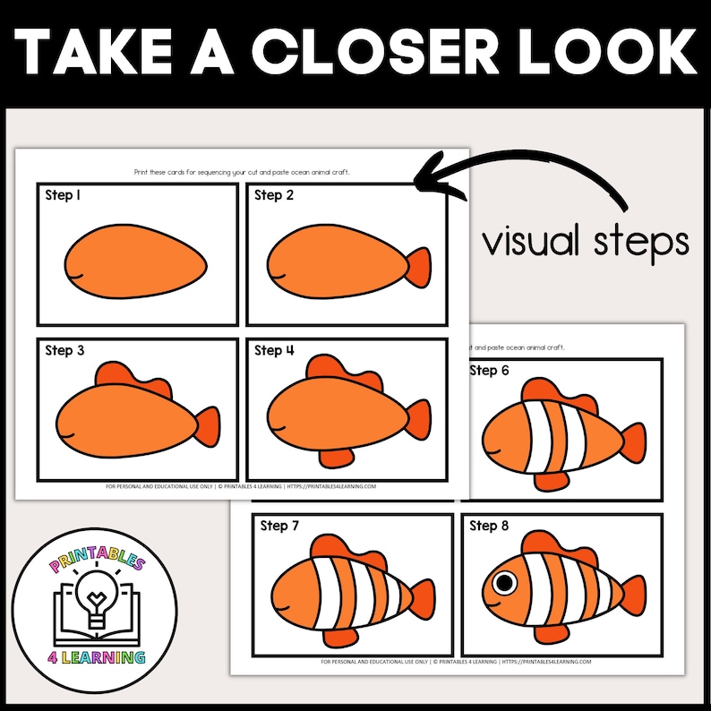 Printable Clownfish Cut and Paste Craft - Instant Digital Download - Etsy