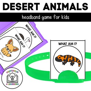 Who Am I? Animals Headband Game Bundle | Instant Digital Download ...