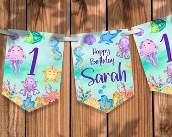 Animais Happy Birthday Bunting Jungle Party Banner Custom Name - Etsy