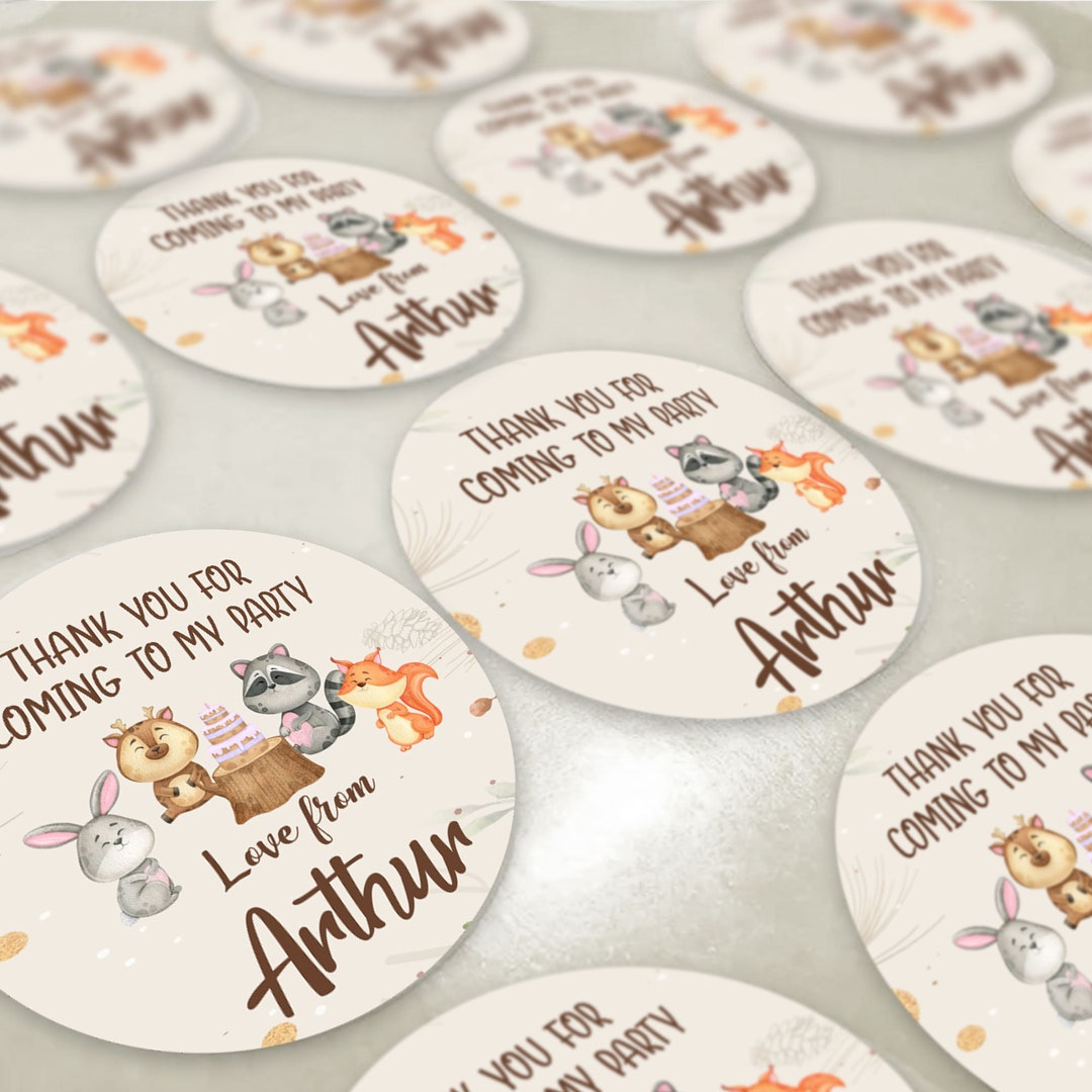 24 Country Style Favor Tags Baby Shower, Greenery Cone Favor, Circle ...