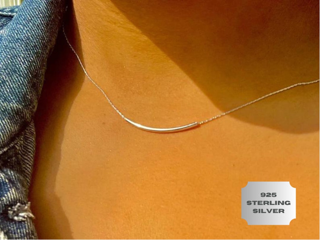 Minimal Dainty Necklace Sterling Silver Unique Everyday Jewelry Gifts ...