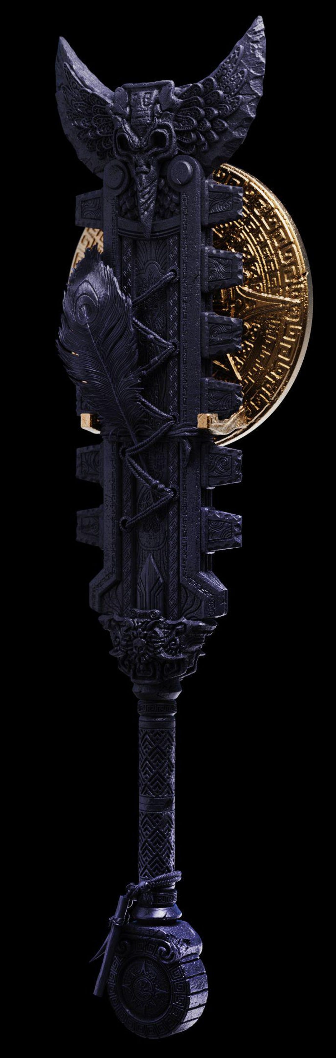 BFG - Oathguard - the Sacred Macuahuitl | Sculpt | Black Forge Games - Etsy