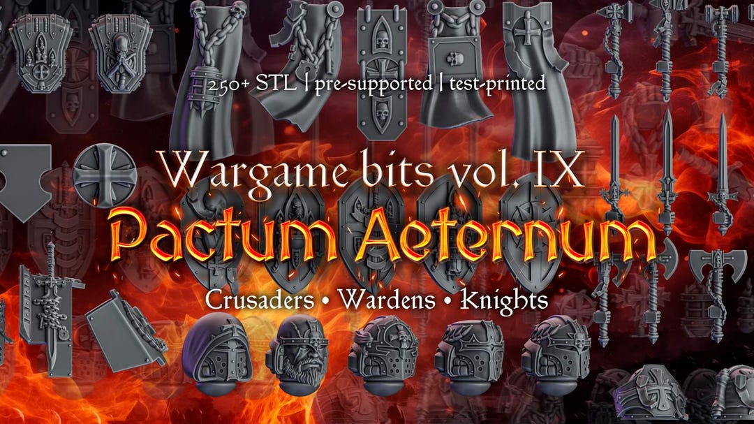 Pactum Aeternum (black Templar Bits)/ Tabletop Model / Wargaming ...