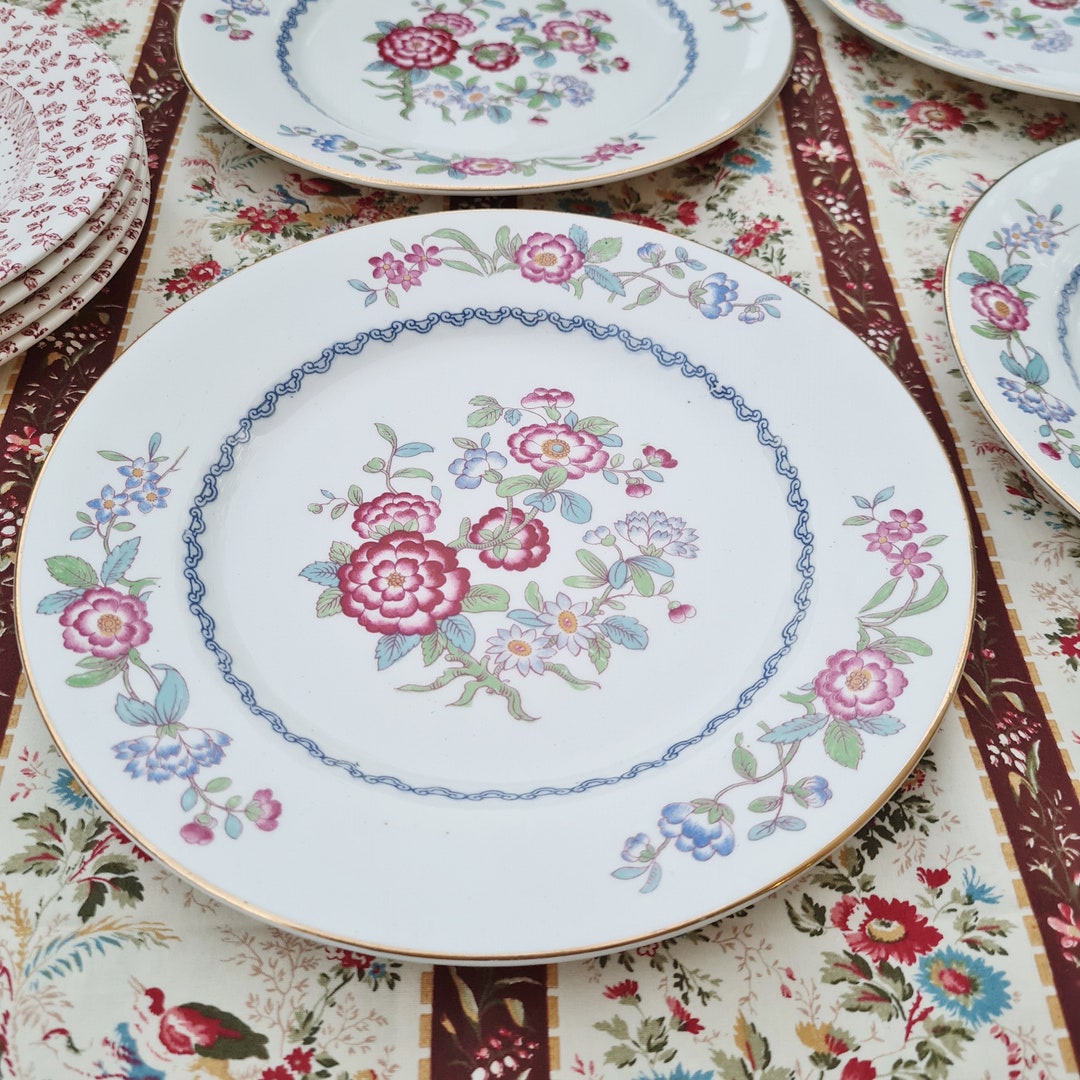 Set of 4 Dessert Plates BCM British Commercial Monomarks England Nelson ...
