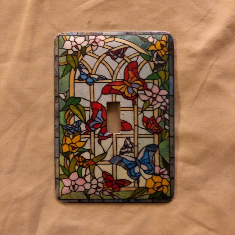 Stain Glass Light Switch Cover - Etsy