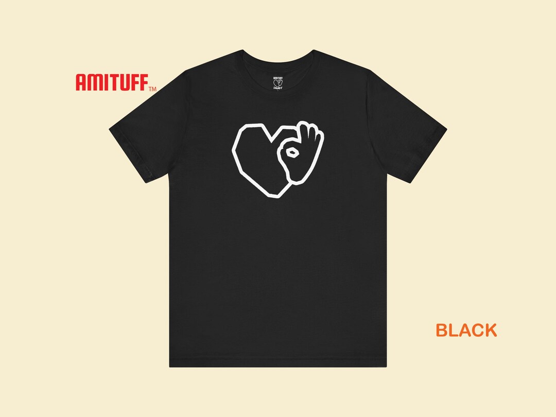 Heart Face With OK Hand Sign T-shirts, Heart Face Tee, Love Symbol Zen ...