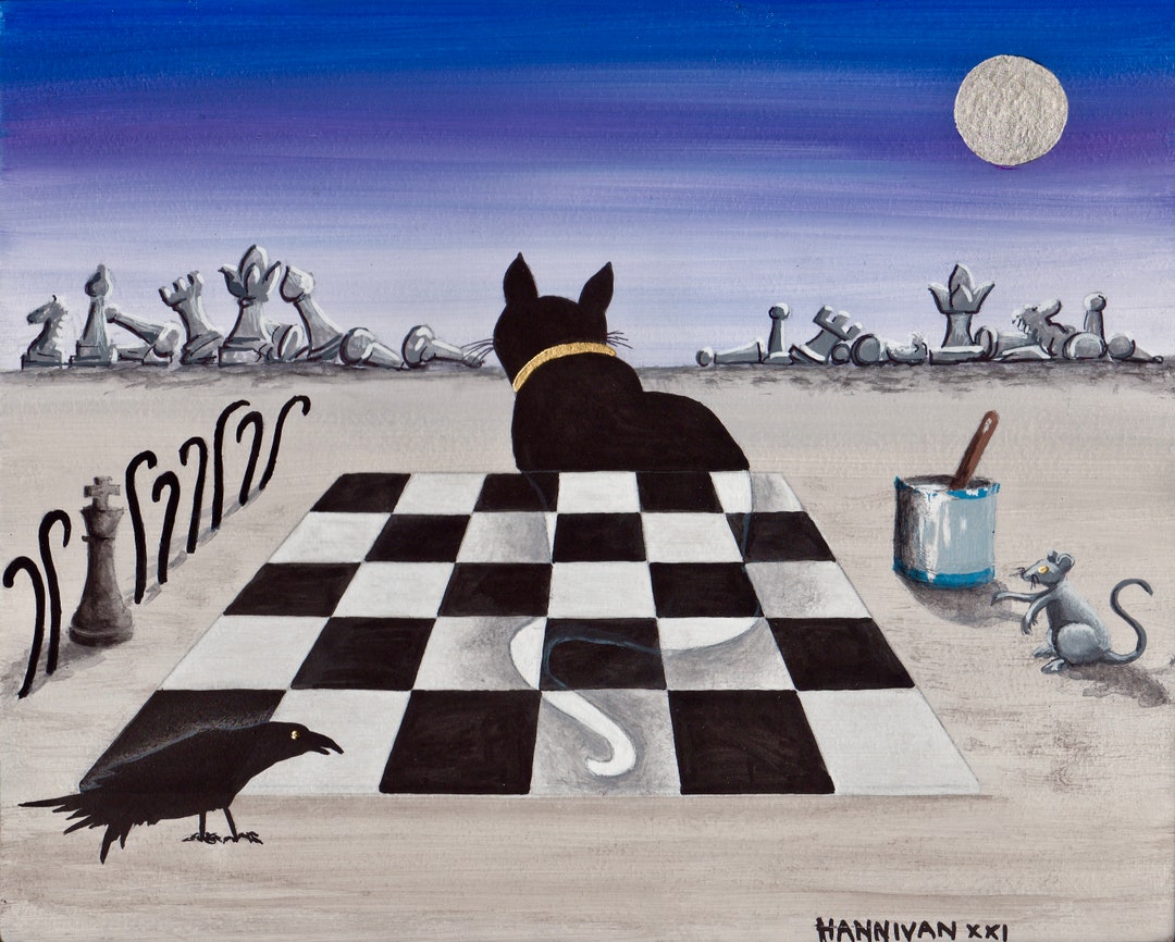 Chess Board, Strange Landscape, Bizarre Art - Etsy