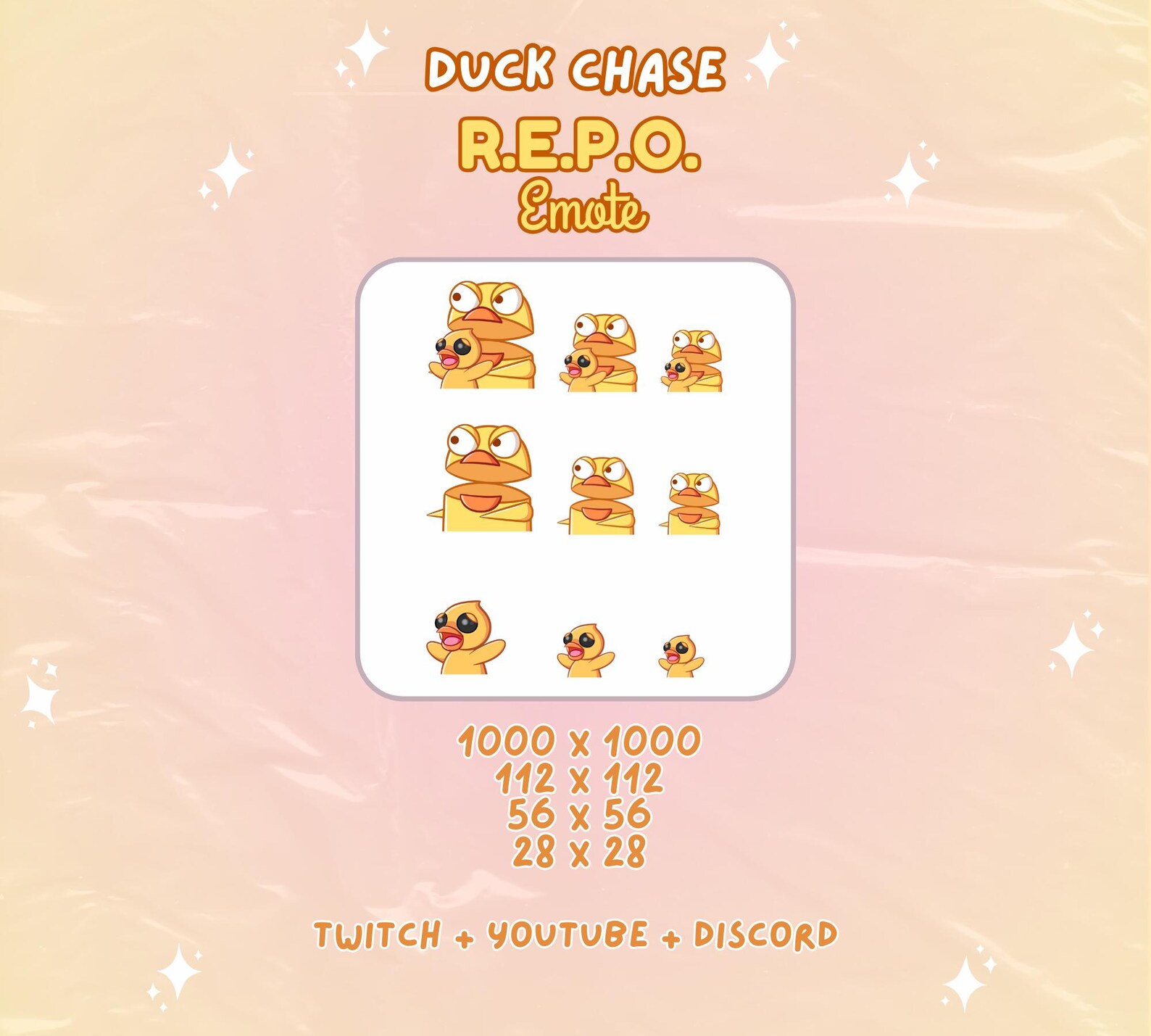 R.E.P.O Duck Chase Animated Emote Twitch Youtube Discord Streams - Etsy
