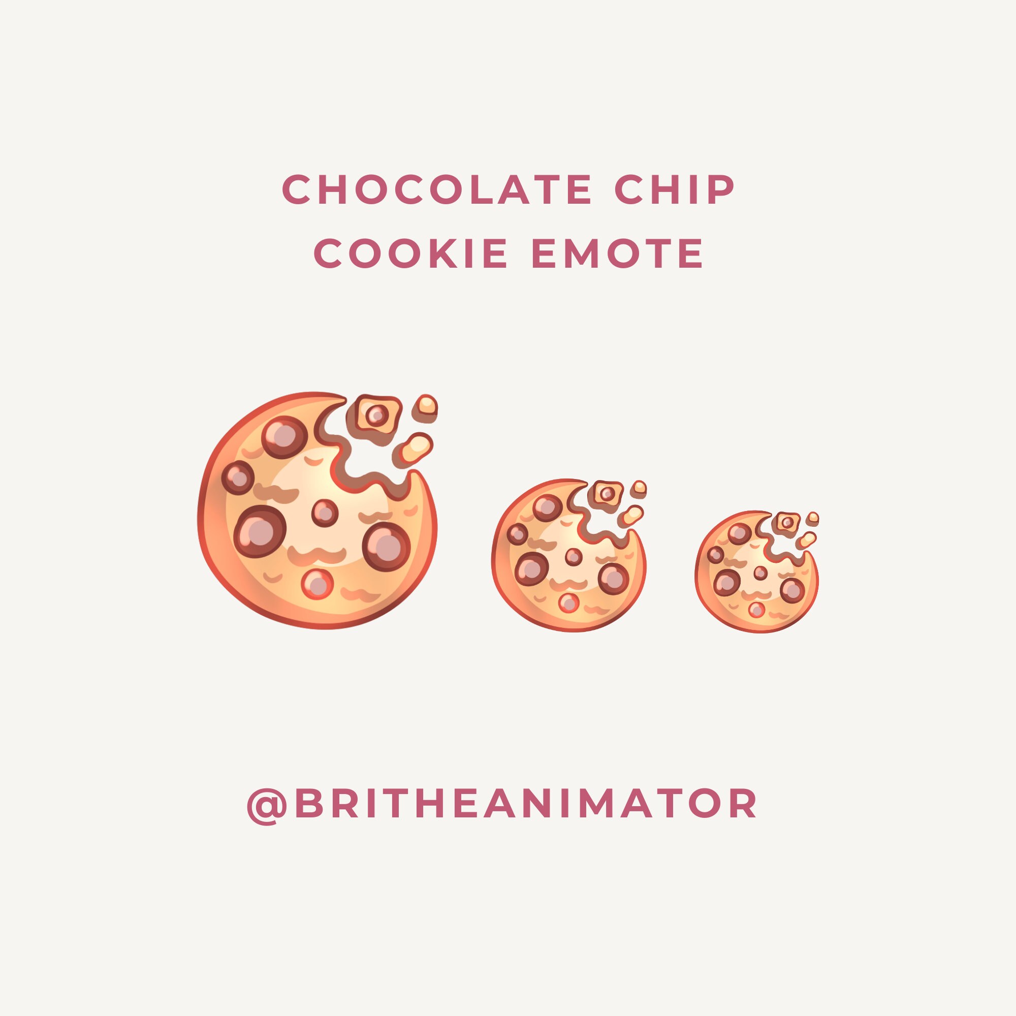 Chocolate Chip Cookie Emote Graphics for Streaming & Gaming - Etsy