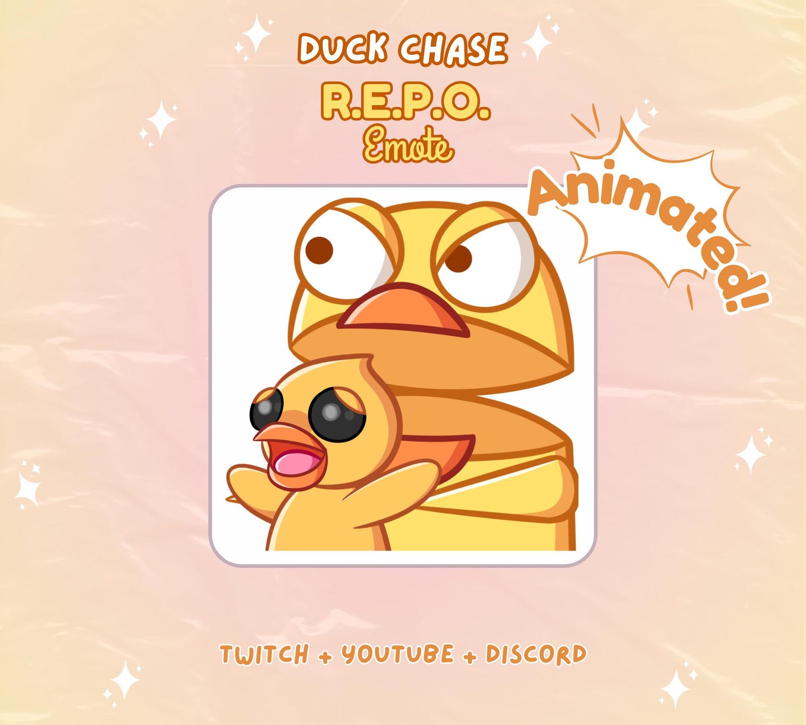 R.E.P.O Duck Chase Animated Emote Twitch Youtube Discord Streams - Etsy