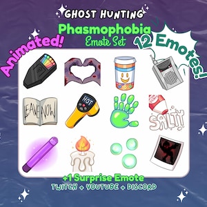 Premium Phasmophobia Ghost Twitch Youtube Emote Set - Etsy