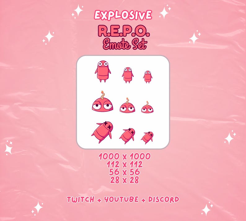 R.E.P.O Explosive Animated Emote Set Twitch Youtube Discord Streams - Etsy