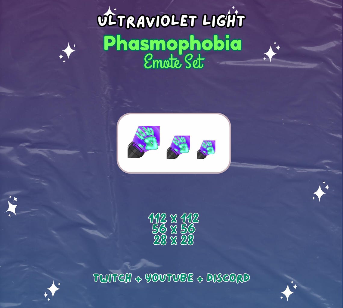 Animated Phasmophobia Ultraviolet Twitch Youtube Emote - Etsy
