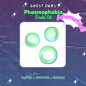 Animated Phasmophobia Ghost Orbs Twitch Youtube Emote Set - Etsy