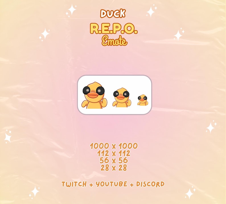 R.E.P.O Duck Animated Emote Twitch Youtube Discord Streams - Etsy