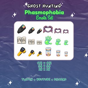 Phasmophobia Ghost Twitch Youtube Emote Set - Etsy