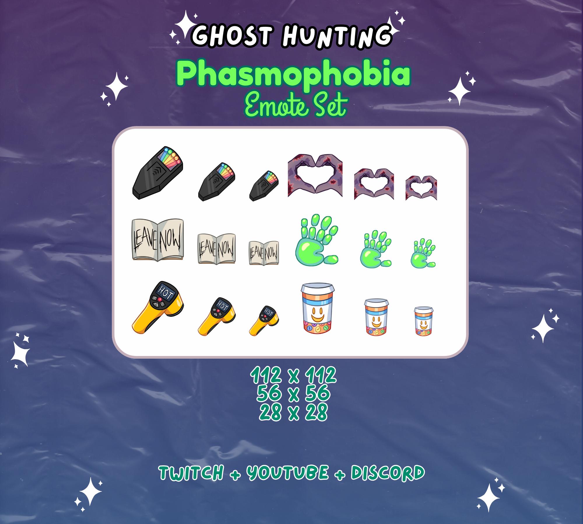 Phasmophobia Ghost Twitch Youtube Emote Set - Etsy