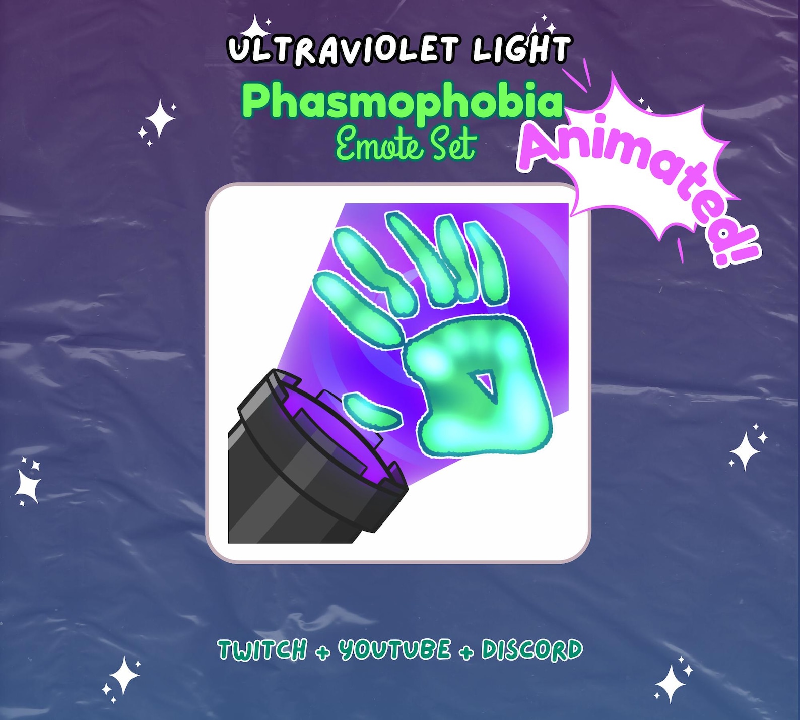 Animated Phasmophobia Ultraviolet Twitch Youtube Emote - Etsy