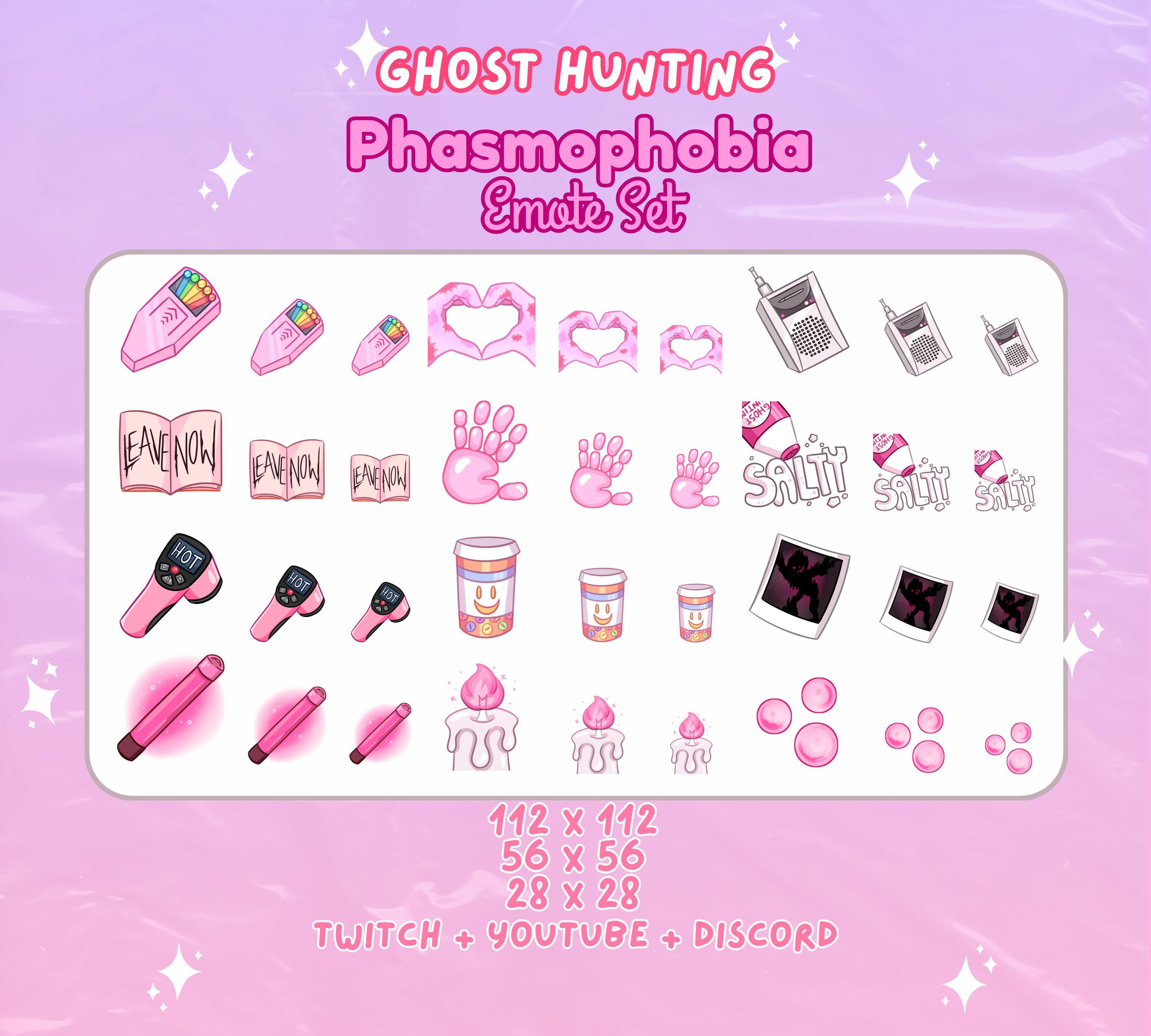 Premium Phasmophobia Pink Ghost Twitch Youtube Emote Set - Etsy
