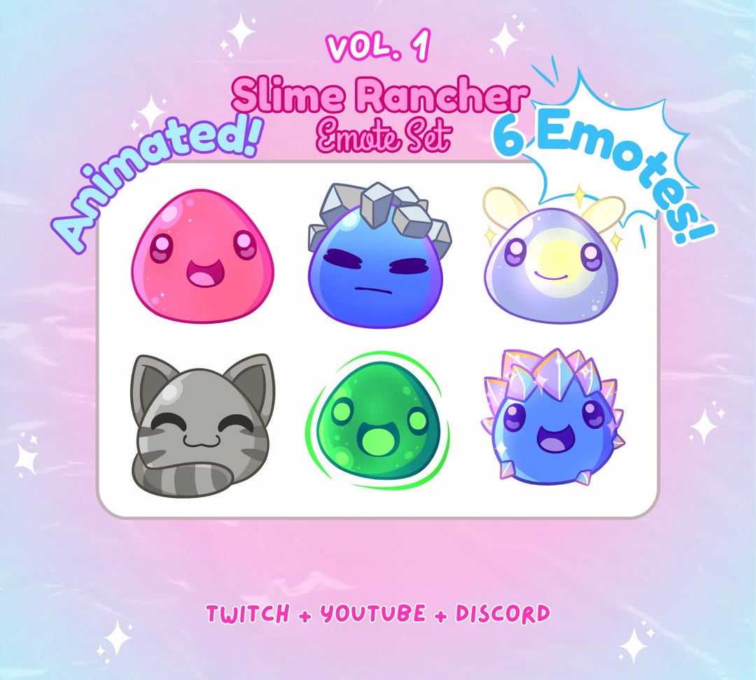 Slime Rancher Vol. 1 Animated Twitch Youtube Emote Set - Etsy