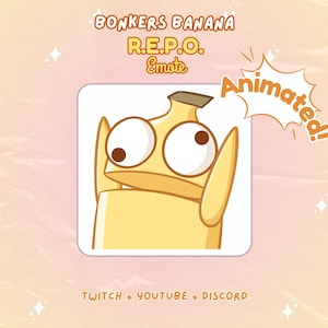 R.E.P.O Bonkers Banana Animated Emote Twitch Youtube Discord Streams - Etsy