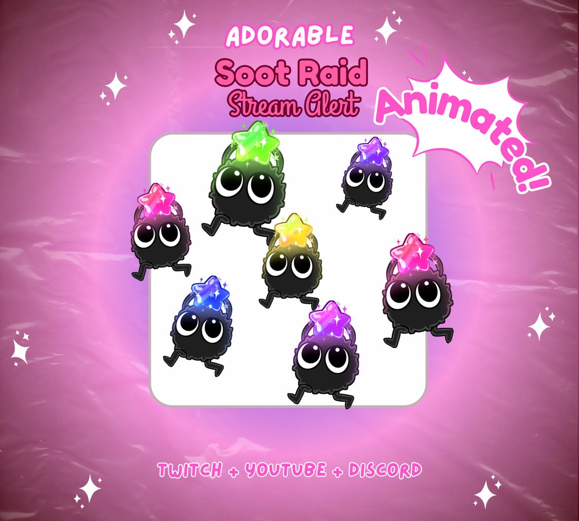 Animated Soot Sprite Raid Stream Alert Twitch Youtube Emote - Etsy
