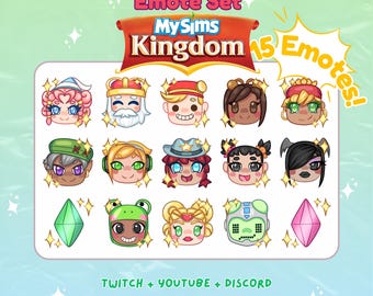 My Sims Kingdom Twitch Youtube Emote Set - Etsy