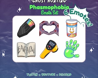 Phasmophobia Ghost Twitch Youtube Emote Set - Etsy