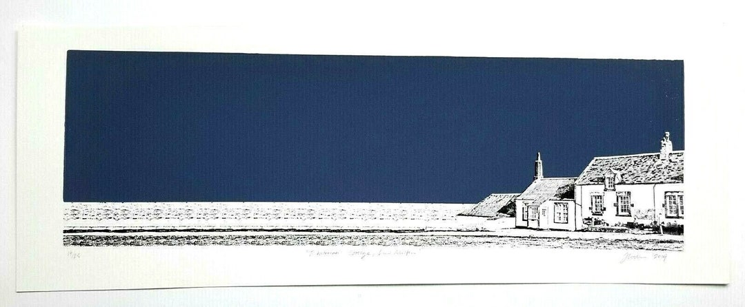 Limited Edition Original Signed Silkscreen Print 'fishermen's' Cottages ...
